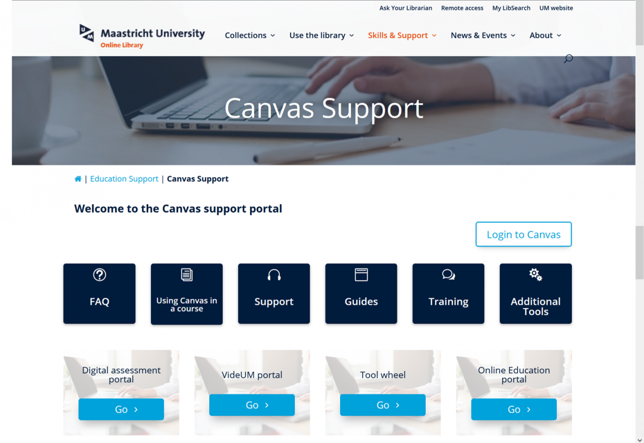 Canvas Support Portal - Maastricht University Library